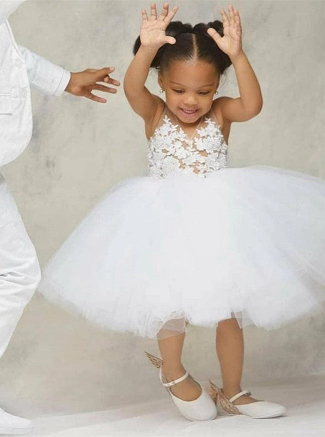 Toddler Ball Gown Short Mommy-Daughter Matching Prom Dress MGD011